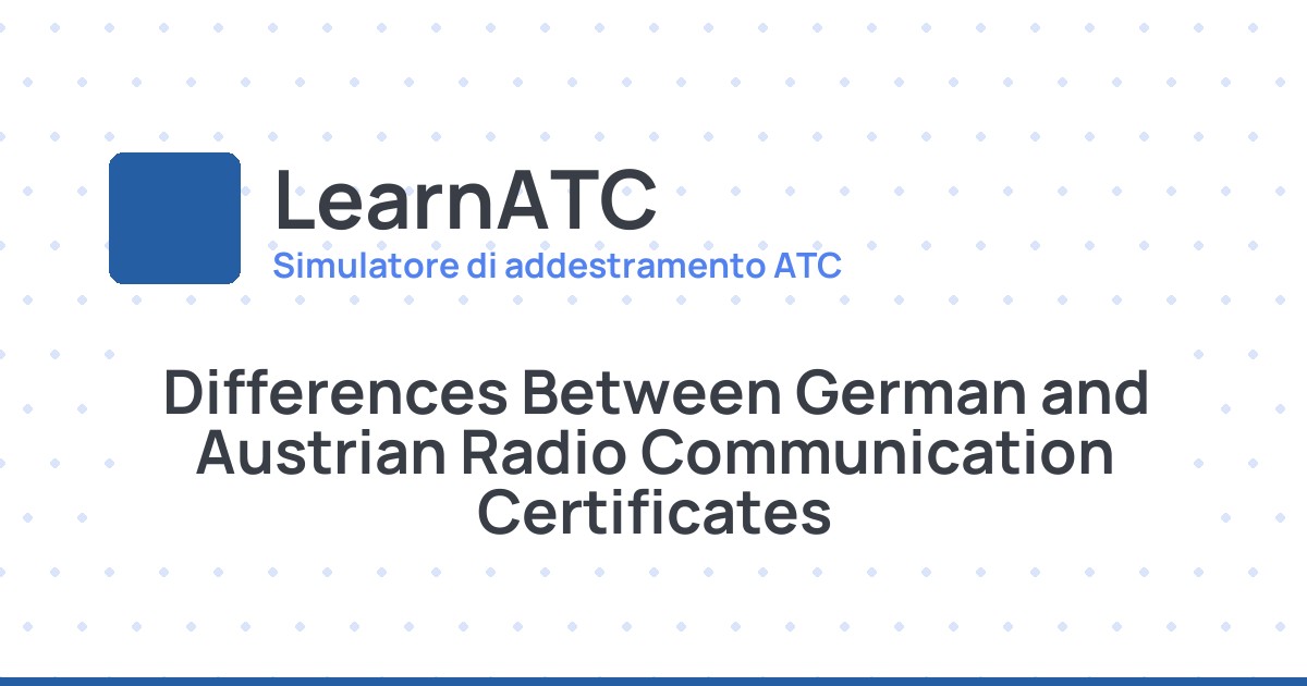 Differences Between German and Austrian Radio Communication ...
